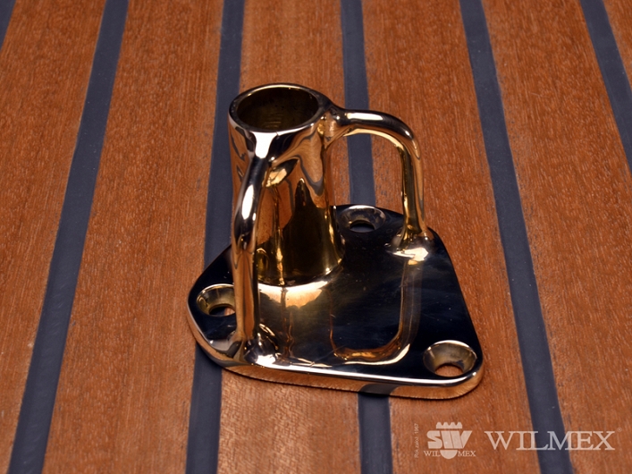 Wilmex Bronze stanchion socket FS-2 | Schooner Chandlery