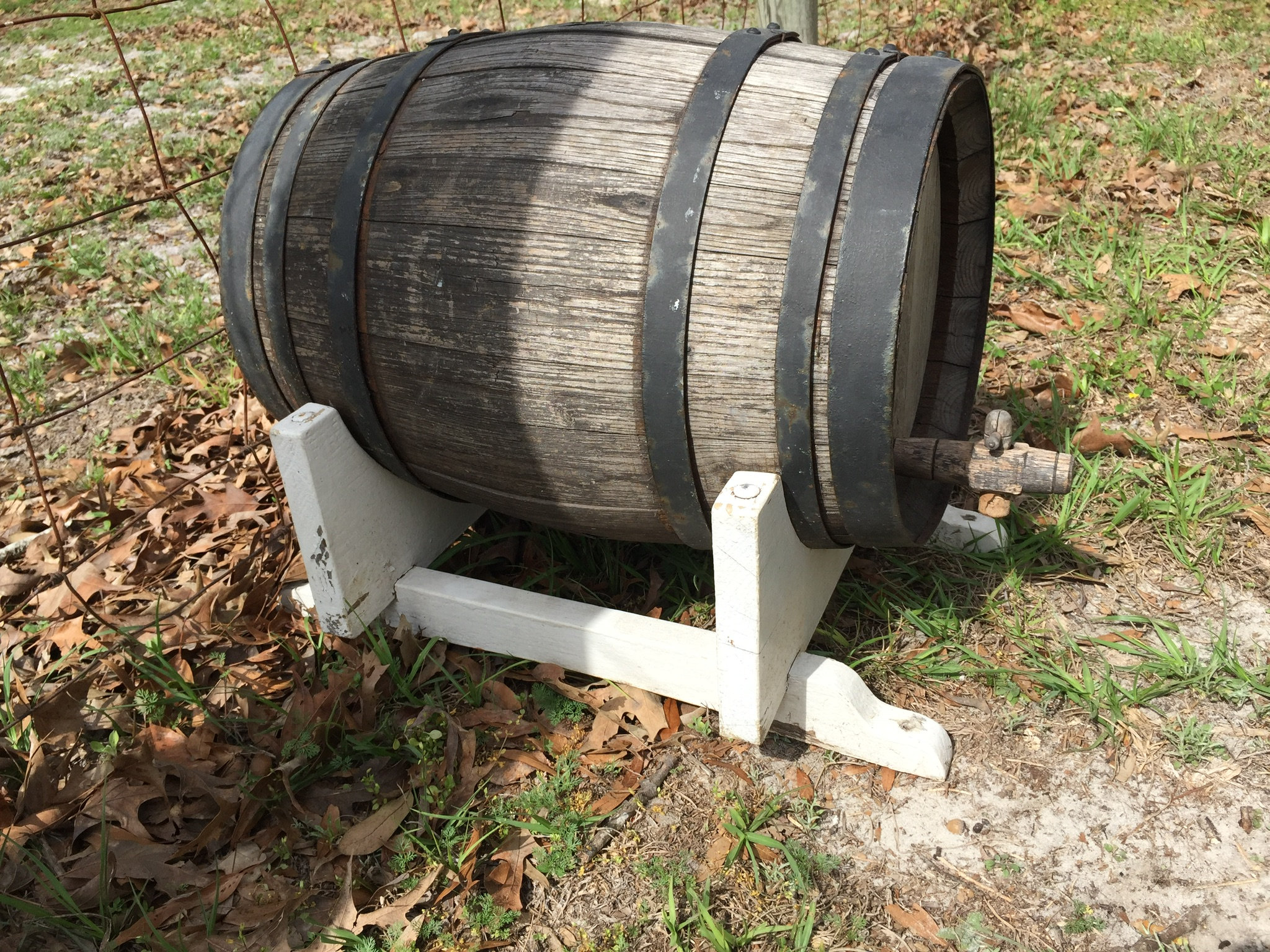 Antique water barrel, wood barrel, keg, unique table, boho decor ...