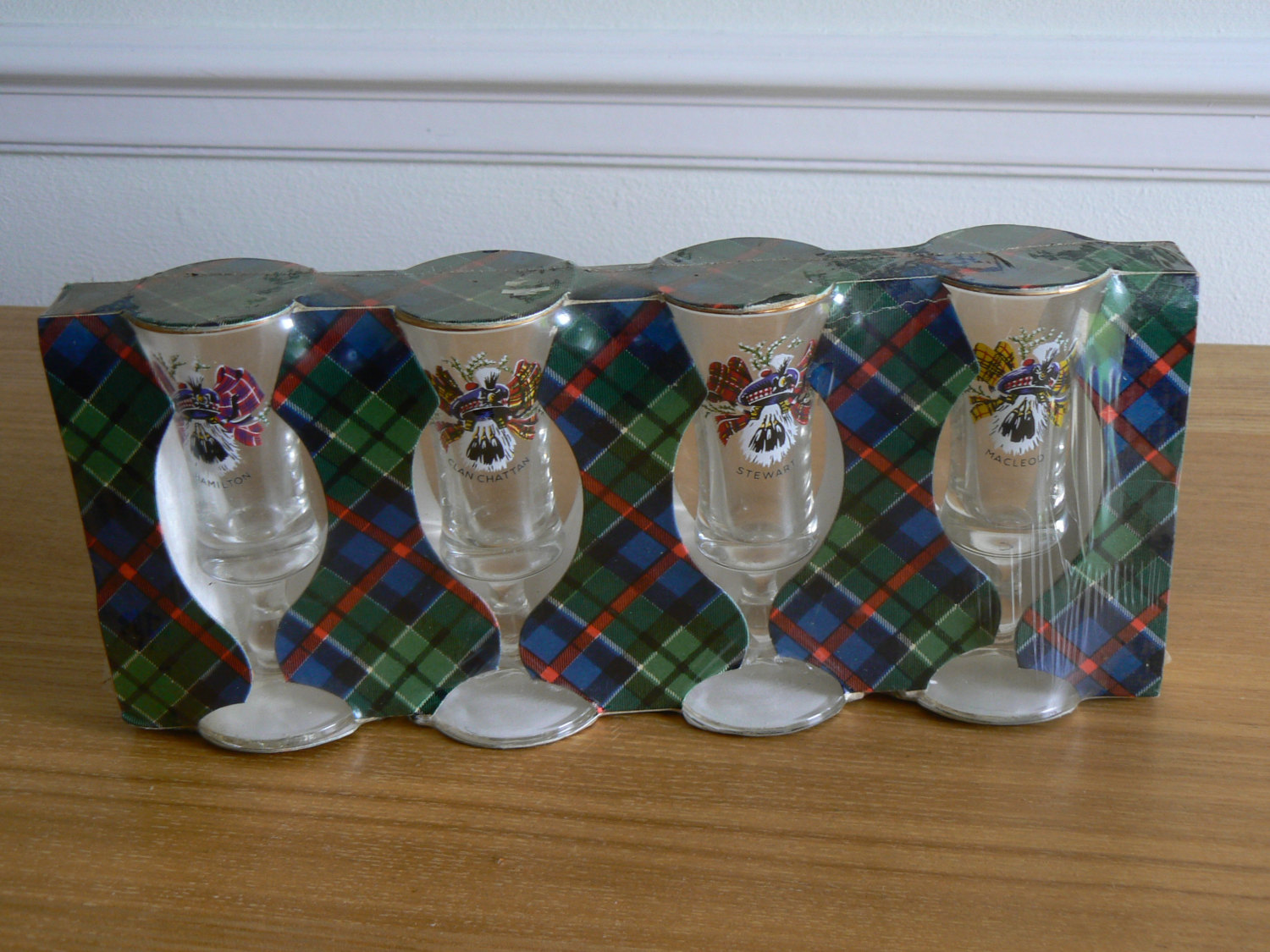 Vintage Set of Scottish Clan Sherry Schooners - In Original Packaging ...
