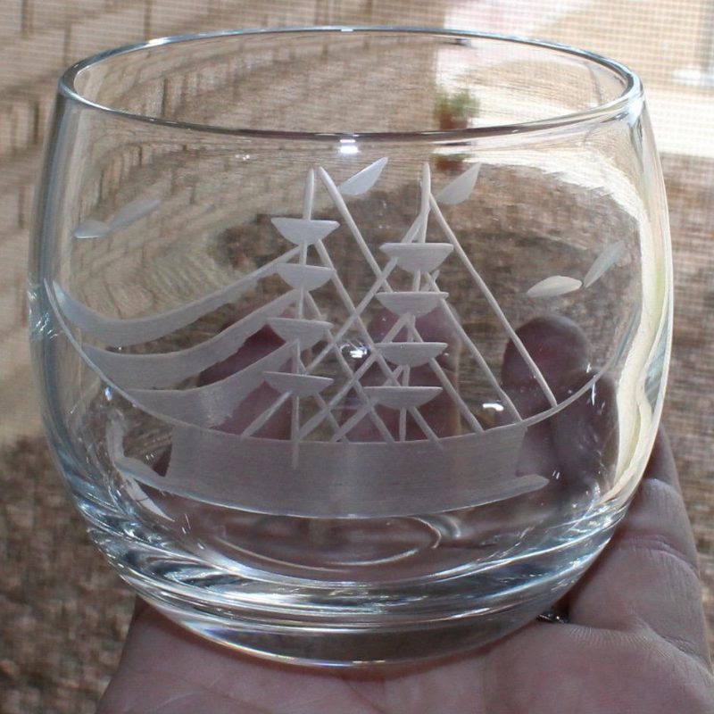 Handsome Vintage, Set of 4, Javit Clipper Collection, Roly Poly Glasses ...