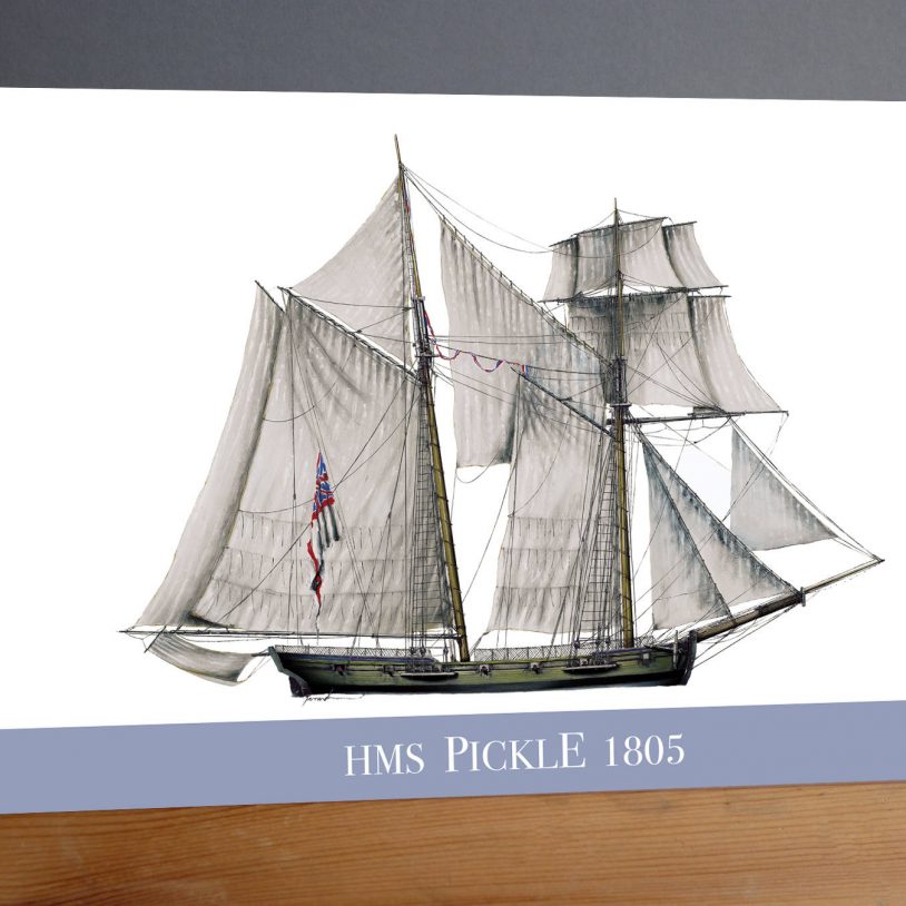 HMS Pickle 1805 greeting card | Schooner Chandlery