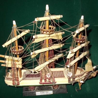 Wood Clipper Ship Model Flying Fish Three Masted Schooner Sail Boat ...
