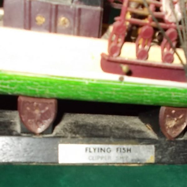 Wood Clipper Ship Model Flying Fish Three Masted Schooner Sail Boat ...