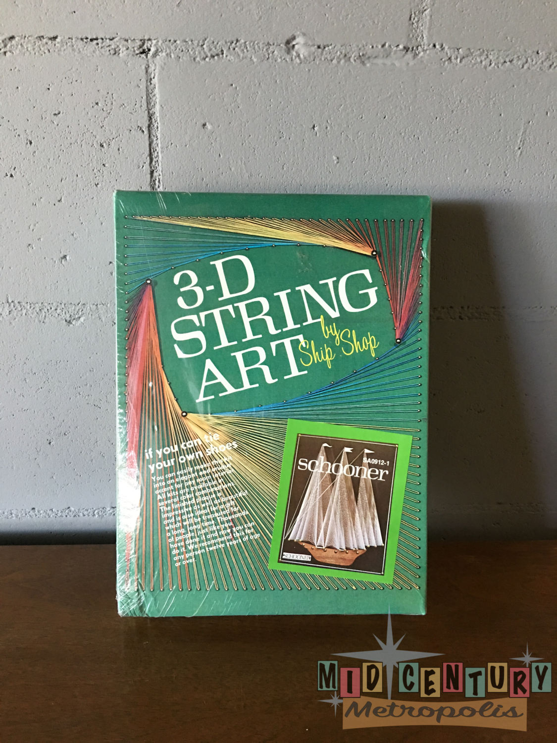 Vintage 3D Stringer Art Schooner, New in Box | Schooner Chandlery