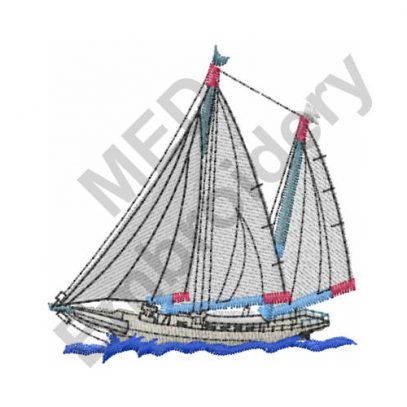 Boat - Machine Embroidery Design, Sailboat | Schooner Chandlery