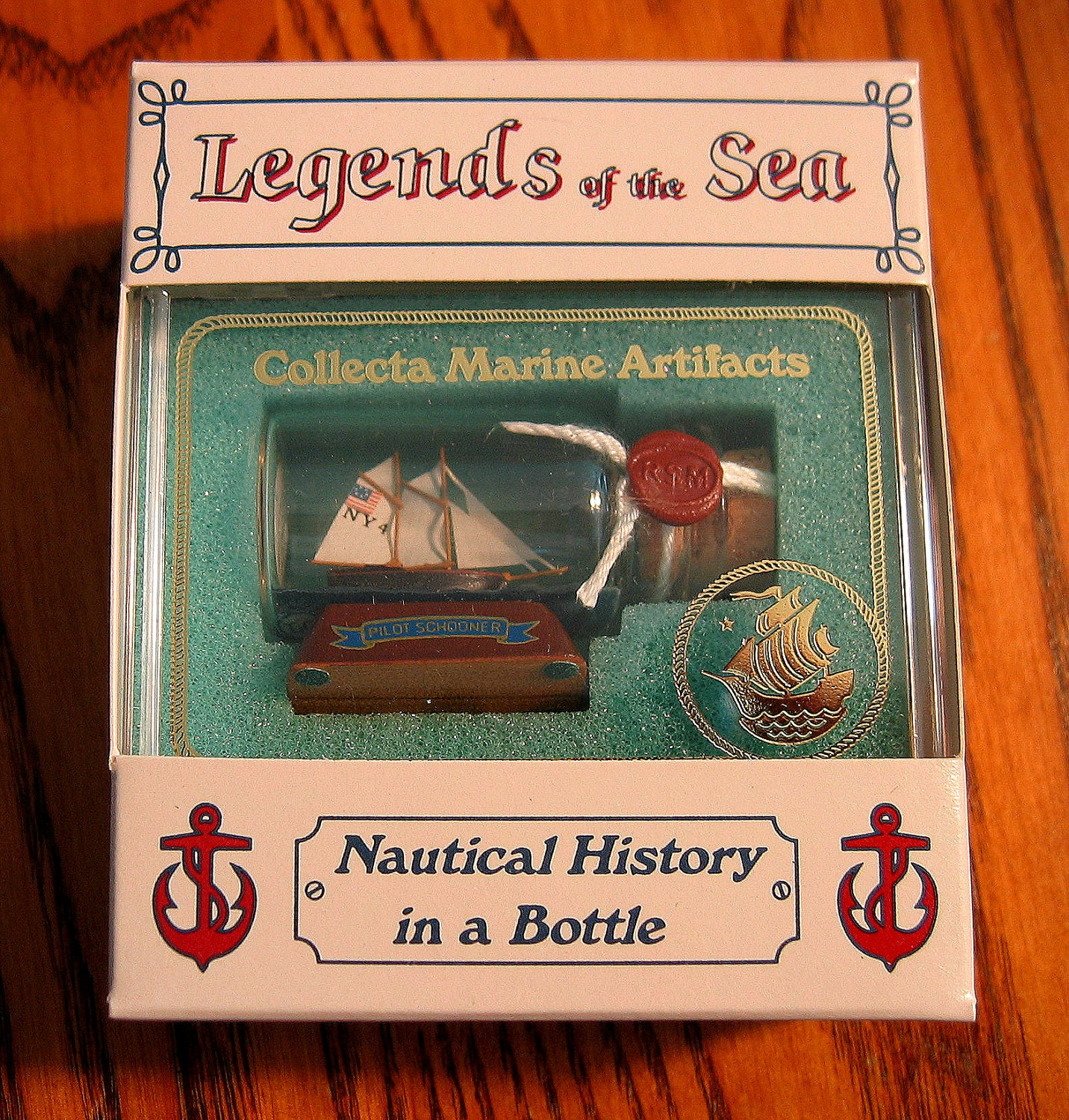 Mini Ship in a Bottle NEW YORK Pilot Schooner No. 4 New OLD Stock from ...