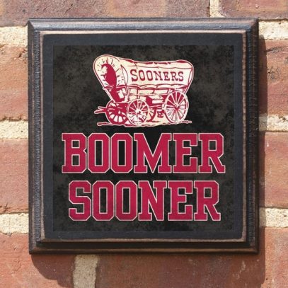 Oklahoma Sooners Boomer Sooner Schooner Wall Art Sign Plaque Gift ...