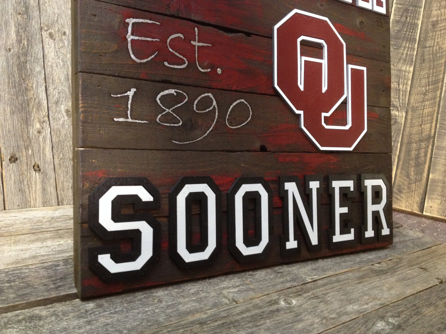 BOOMER - OU Est. 1890 23" x 23" approx. Item #642 | Schooner Chandlery