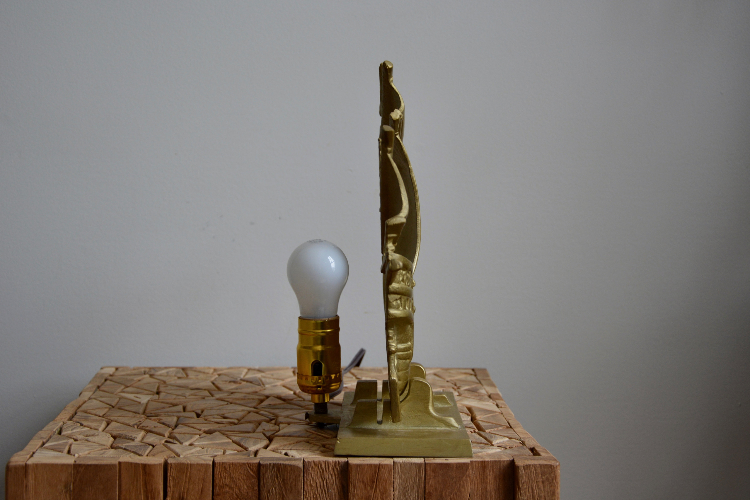Mid Century Nautical Clipper Ship Lamp | Cast Metal Pirate Ship Lamp ...