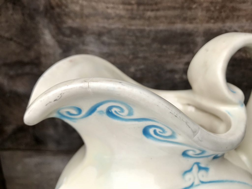 Schooner Pitcher, McCoy Pottery, Blue and White, Nautical Pottery ...