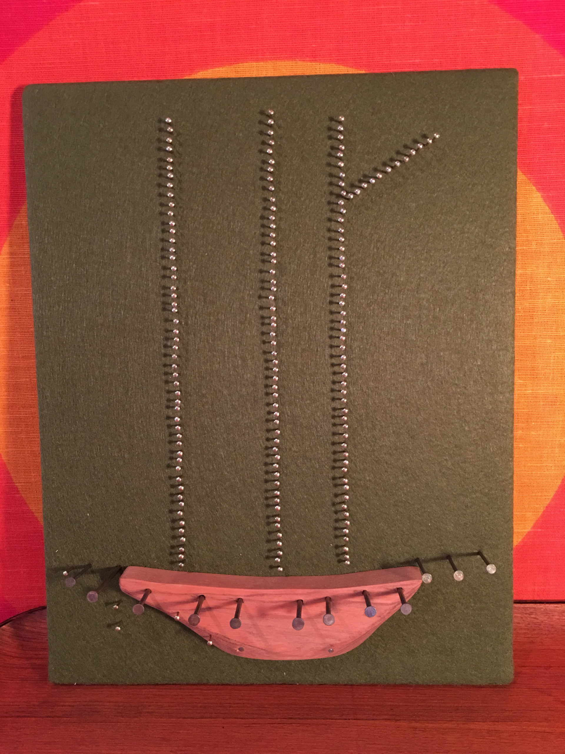 Vintage String Art Kit, Schooner Ship, Symmography Inc, Finish Yourself ...