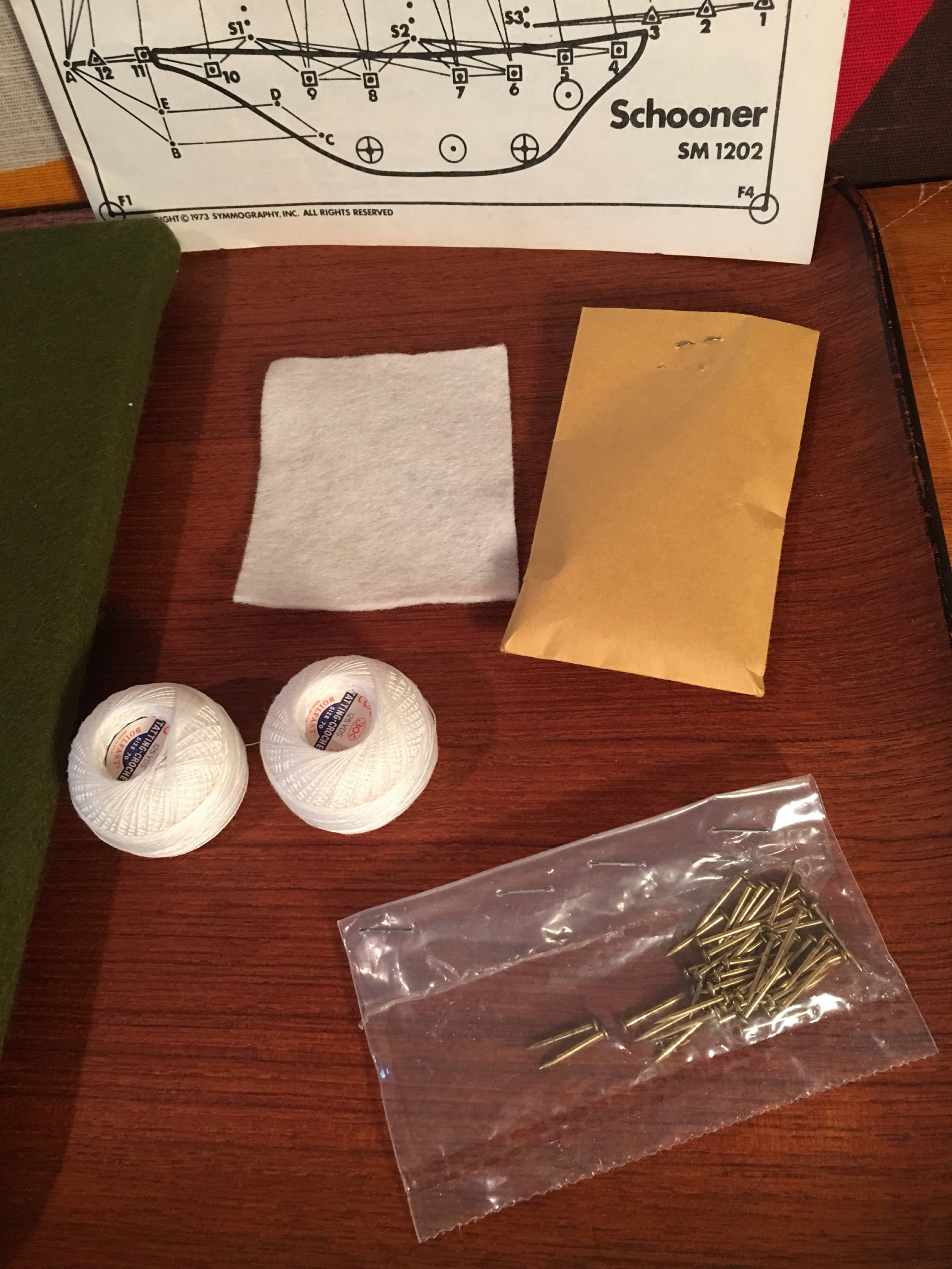 Vintage String Art Kit, Schooner Ship, Symmography Inc, Finish Yourself ...