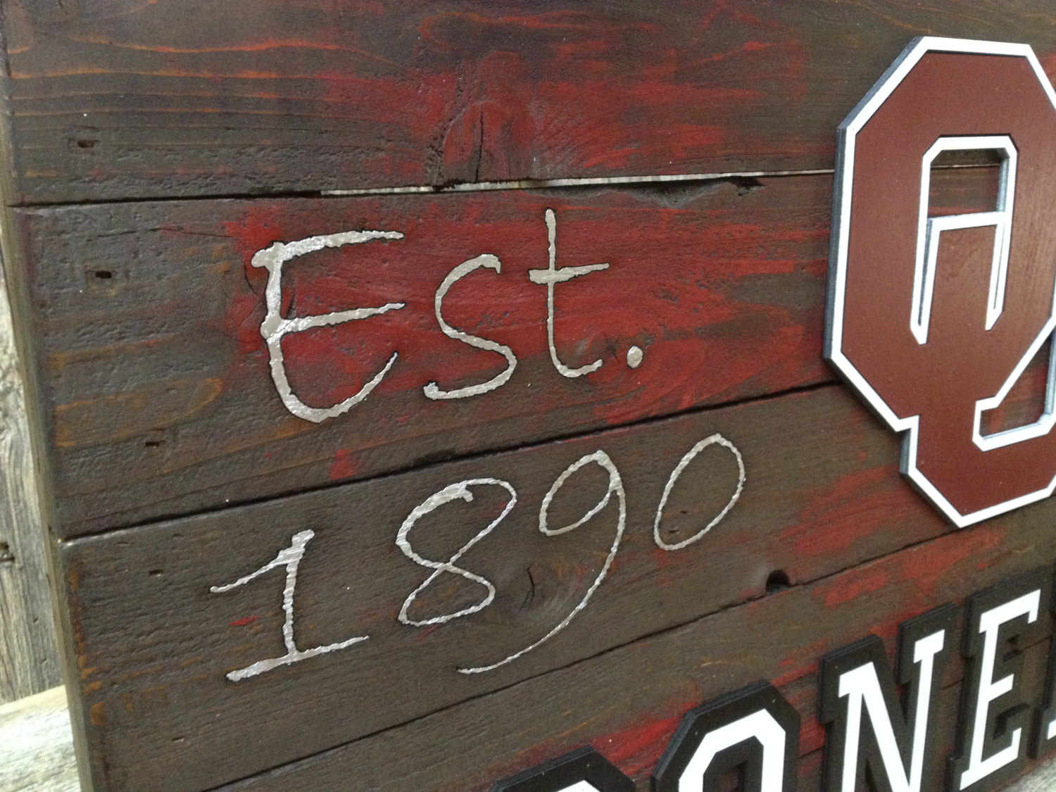 BOOMER - OU Est. 1890 23" x 23" approx. Item #642 | Schooner Chandlery