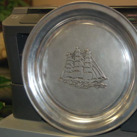 Wilton - Columbia PA USA Pewter Sailing Ship Plate - Nice Vintage ...