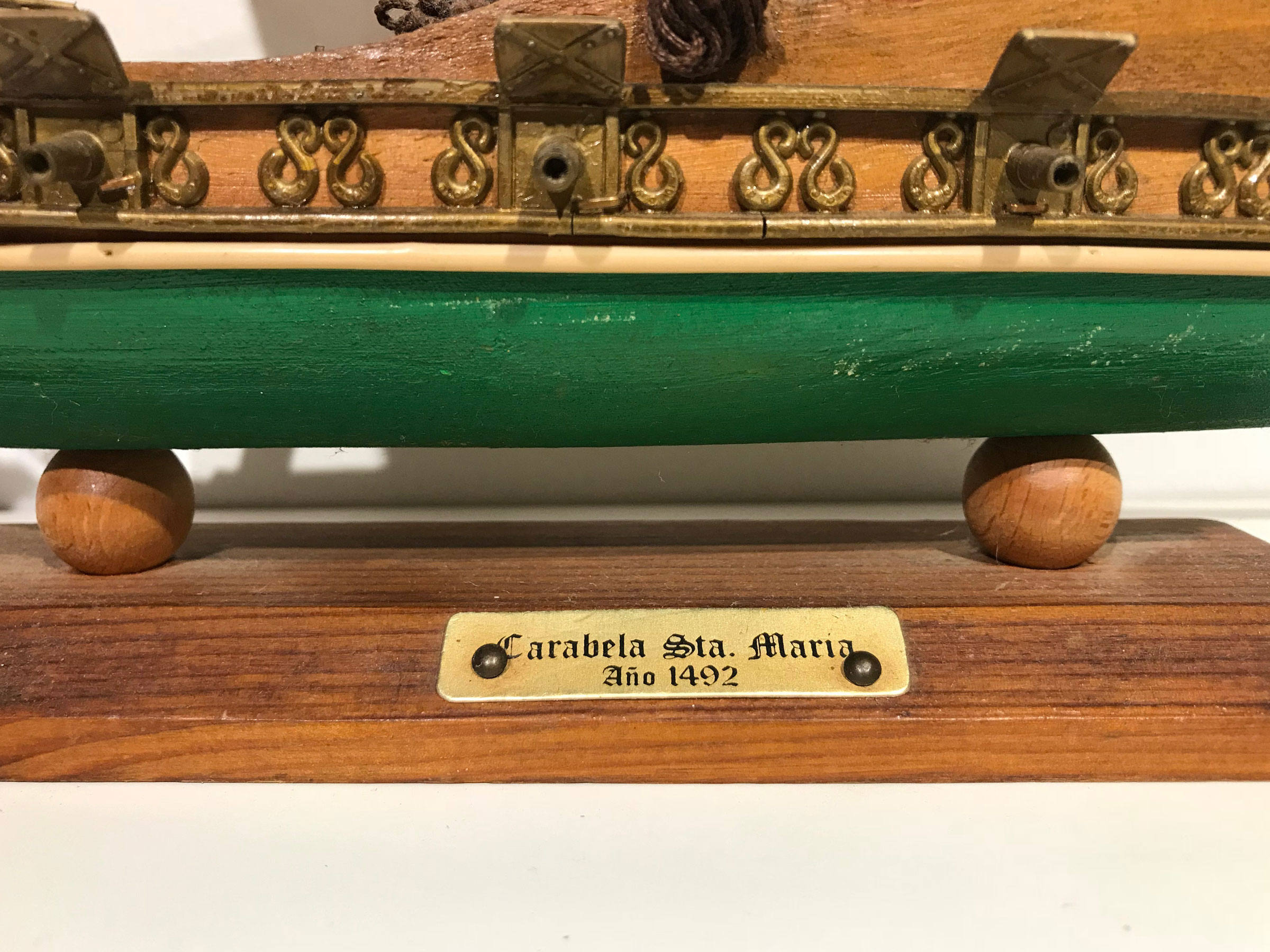 Vintage Christopher Columbus Santa Maria 1492 Scaled Model Ship ...