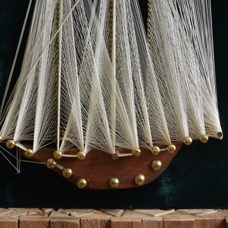 1975 Vintage Ship, Sail Boat String Art | Vintage String Art | Nautical ...