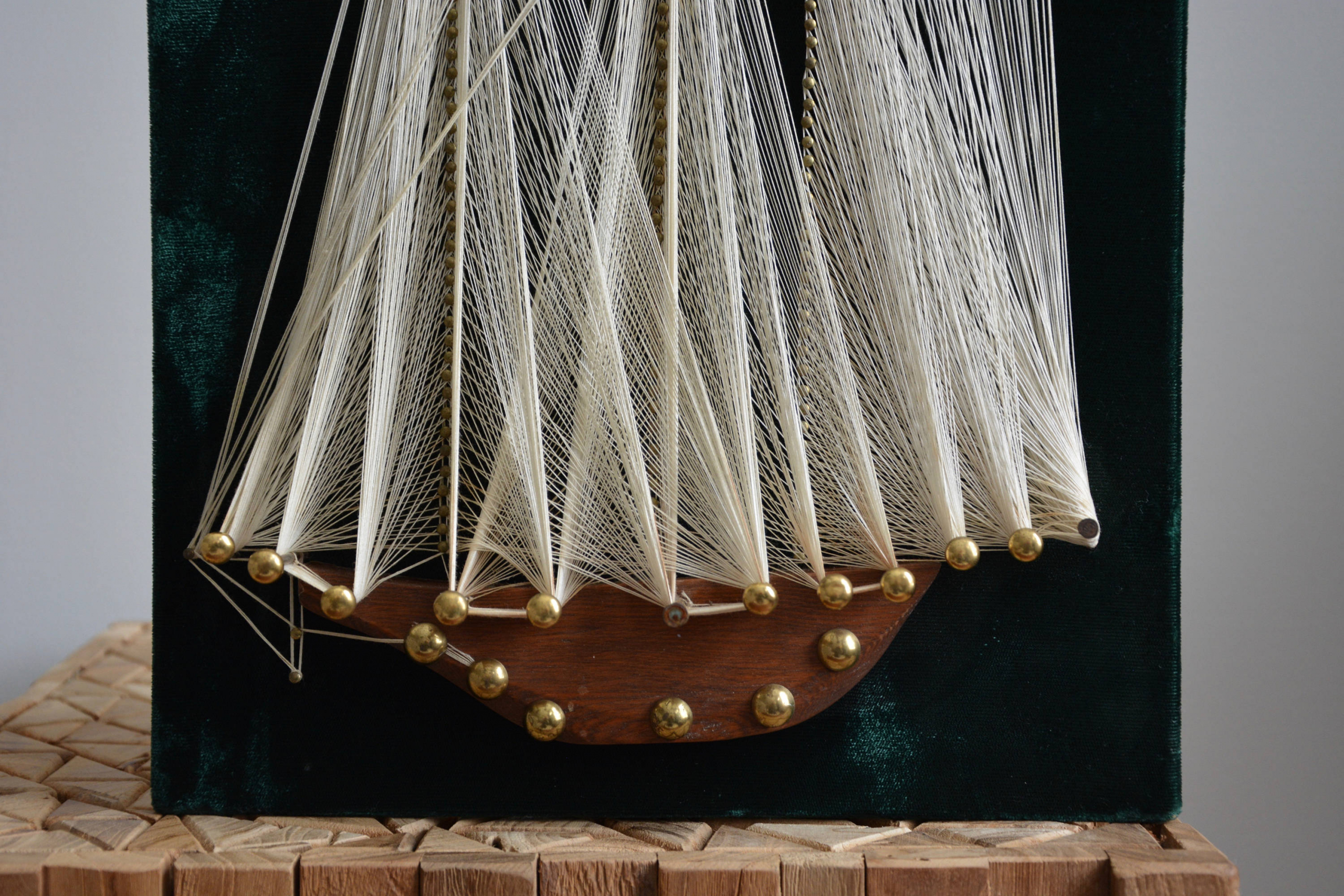 1975 Vintage Ship, Sail Boat String Art | Vintage String Art | Nautical ...
