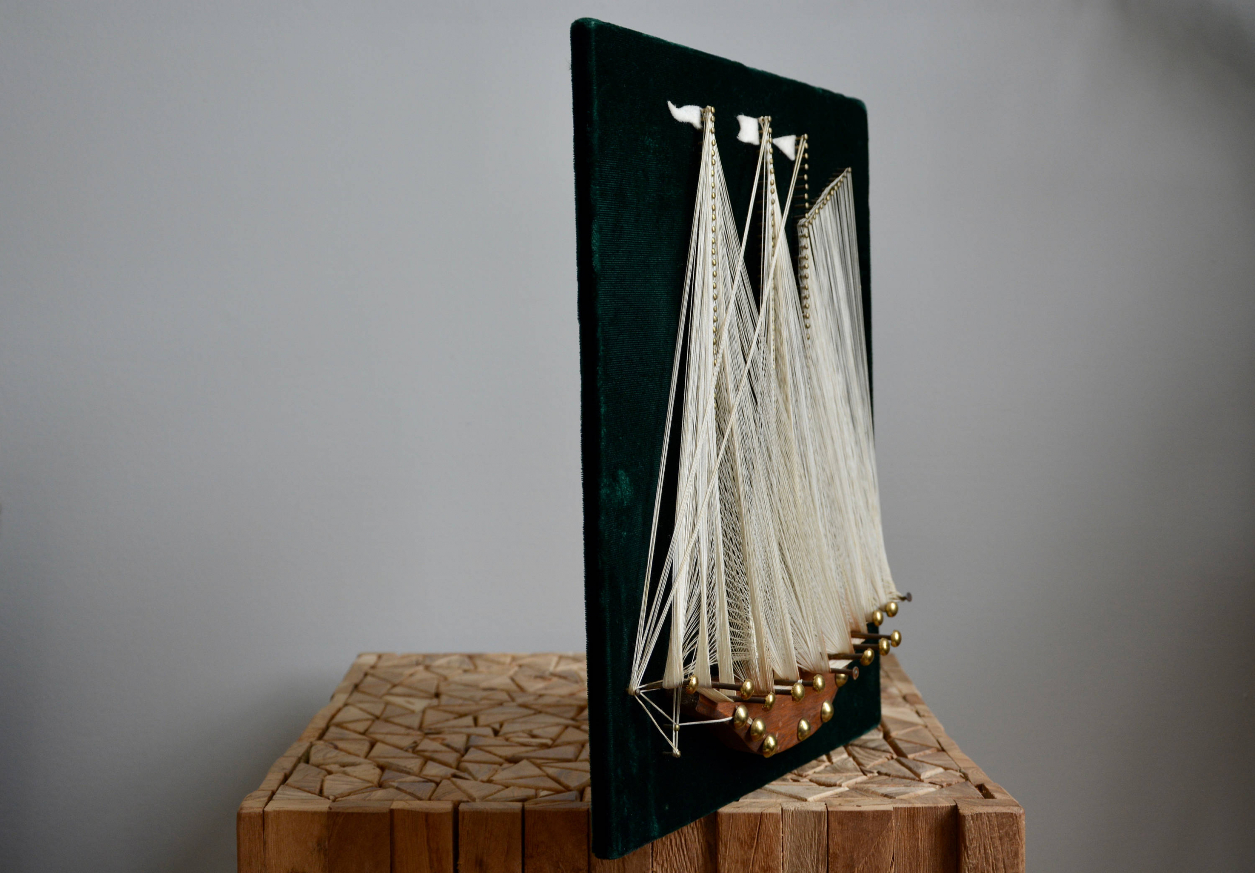 1975 Vintage Ship, Sail Boat String Art | Vintage String Art | Nautical ...