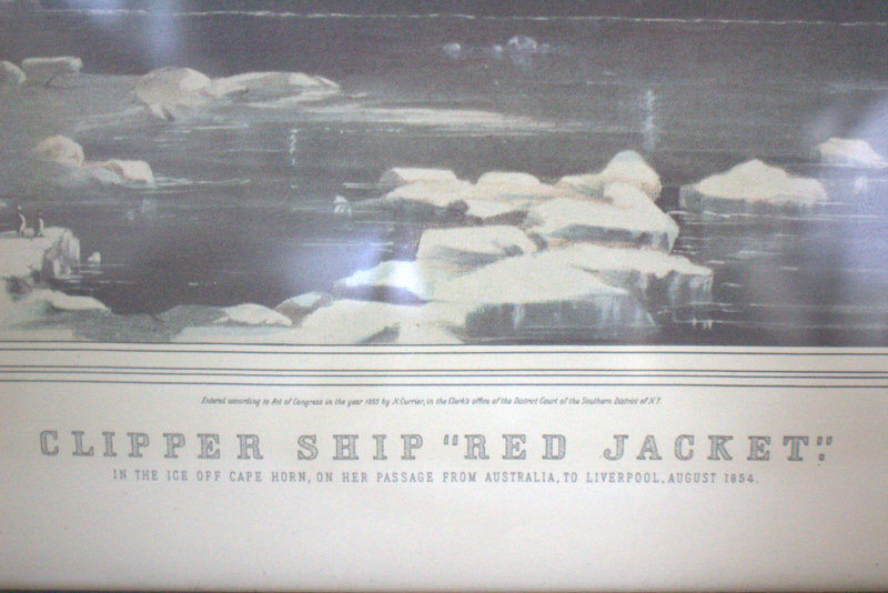 Red Jacket Framed Color Plate of 1800's Schooner Ship | Schooner Chandlery