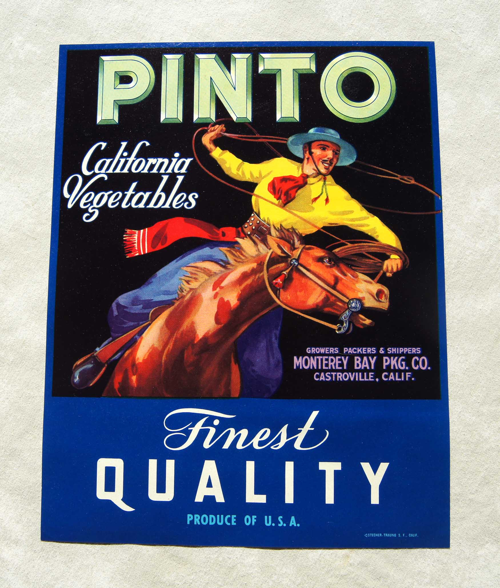 Mid 1900's ORIGINAL PAPER LABELS - Group of 5 Colorful Labels for Food ...