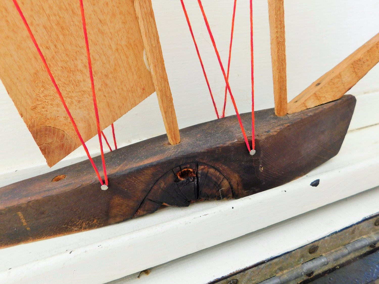 1960's, Hand Crafted, Boat, Quebec Zoo Souvenir, Wooden Schooner ...