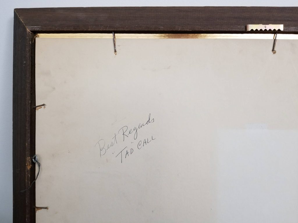 Vintage Nautical Framed Lithograph Print by "Tad" Call, 1960's era ...