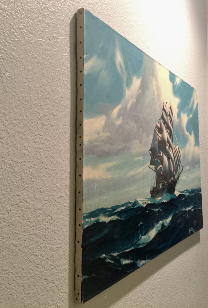 Antique Nautical Ship Oil Painting by Hunter Wood circa 1930's ...