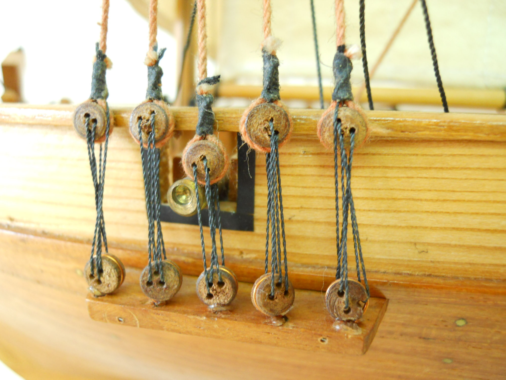 Vintage Wooden Model Ship/Boat Handmade by Mauritian Artisans. Long 72 ...