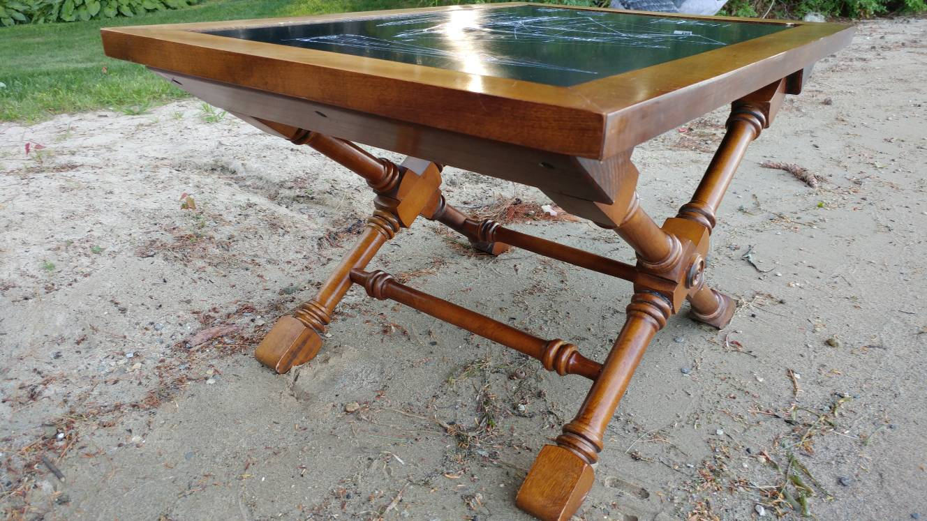 Vintage Isiah L. Jefferson Grand Banks Schooner Etching Blueprint Slate ...