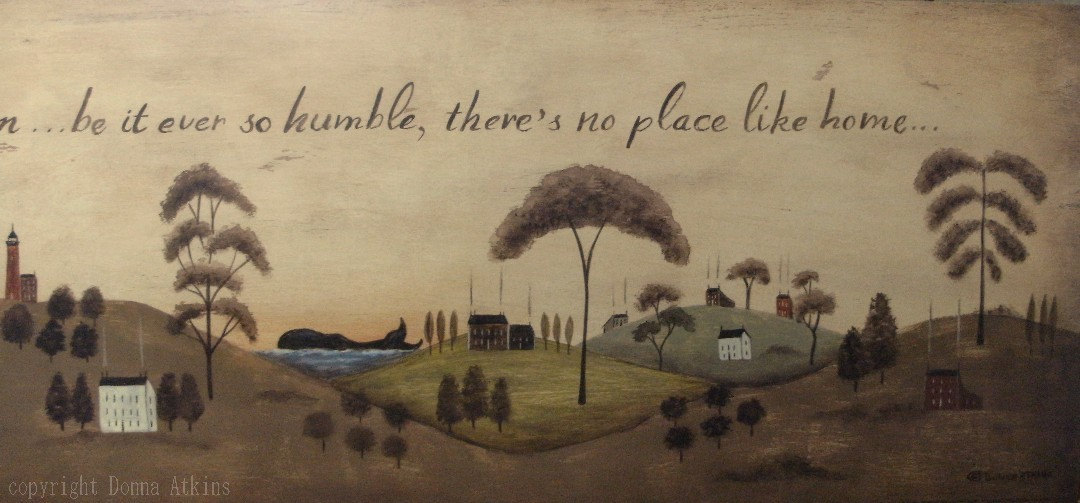 There's No Place Like Home. A nautical folk art print. Pastoral ...