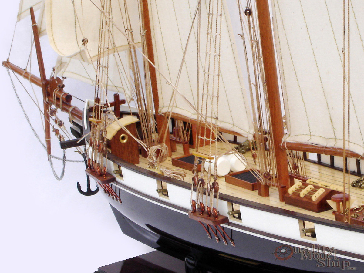 Harvey Handcrafted Wooden Tall Ship Model Ready for Display | Schooner ...