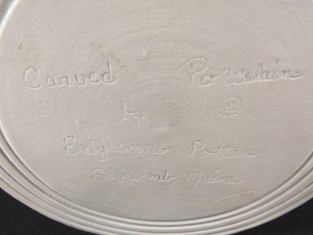 Vintage EDGECOMB POTTERS Maine Lighthouse Schooner Art Pottery Tile ...