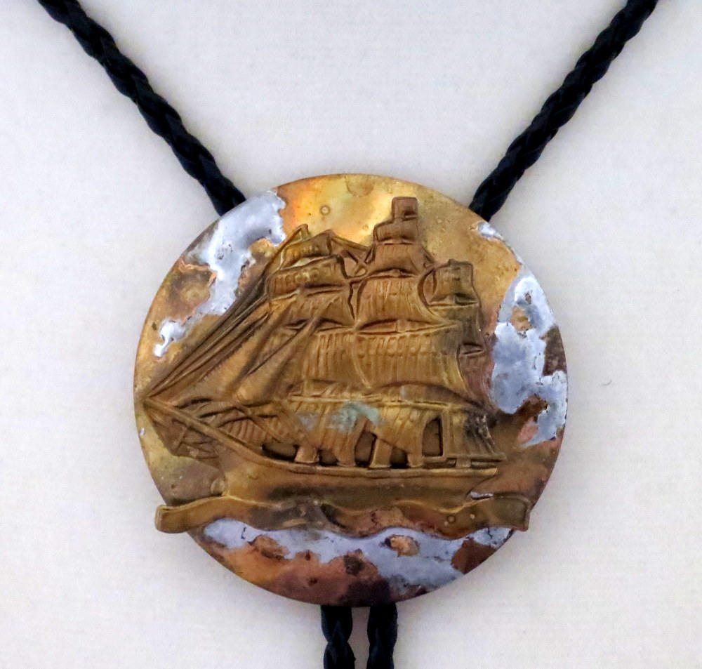Handmade Bolo Ship, Boat, Schooner, Sea, Ocean Bolo Tie 2 layers Copper ...