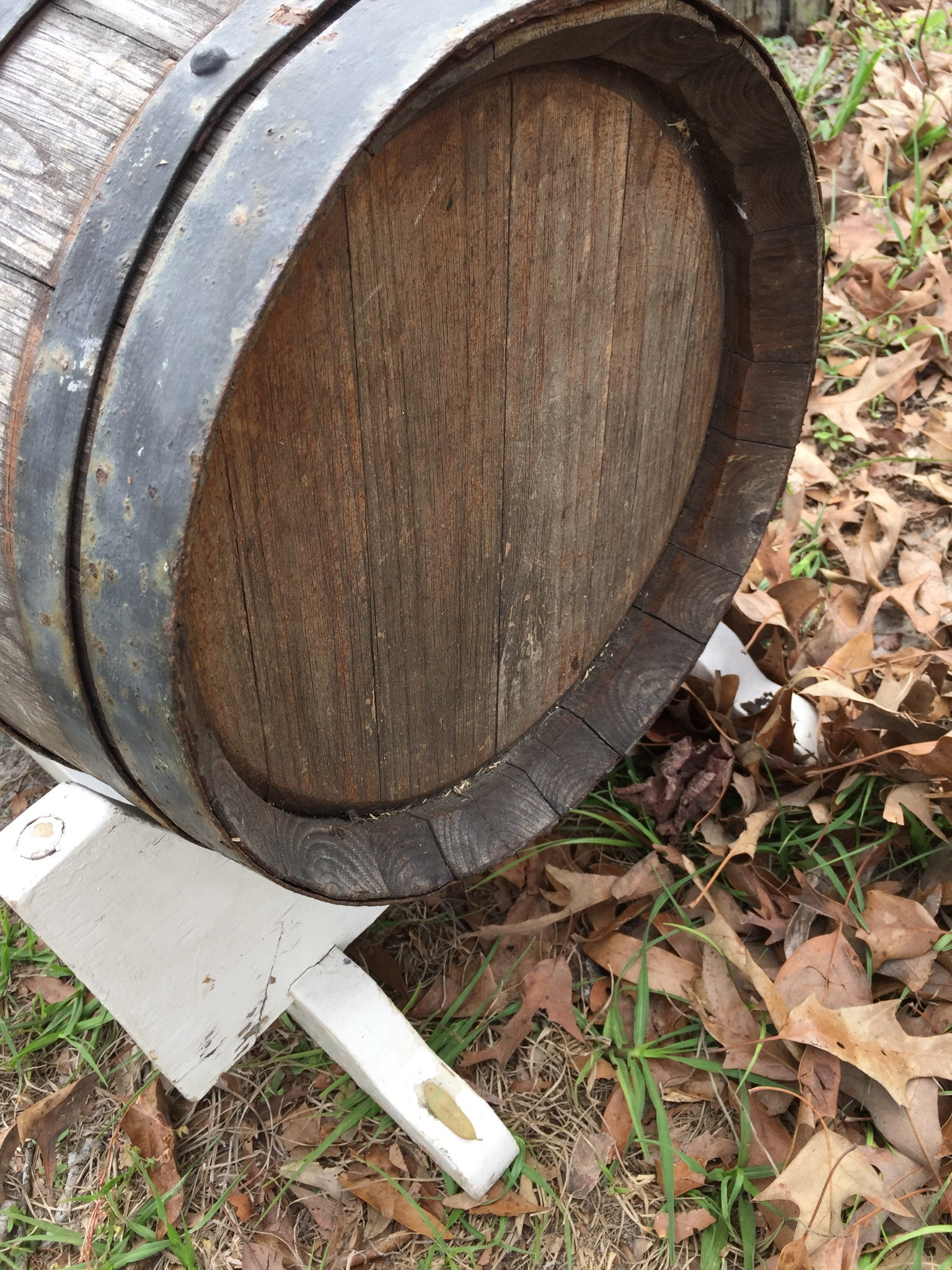 Antique water barrel, wood barrel, keg, unique table, boho decor ...