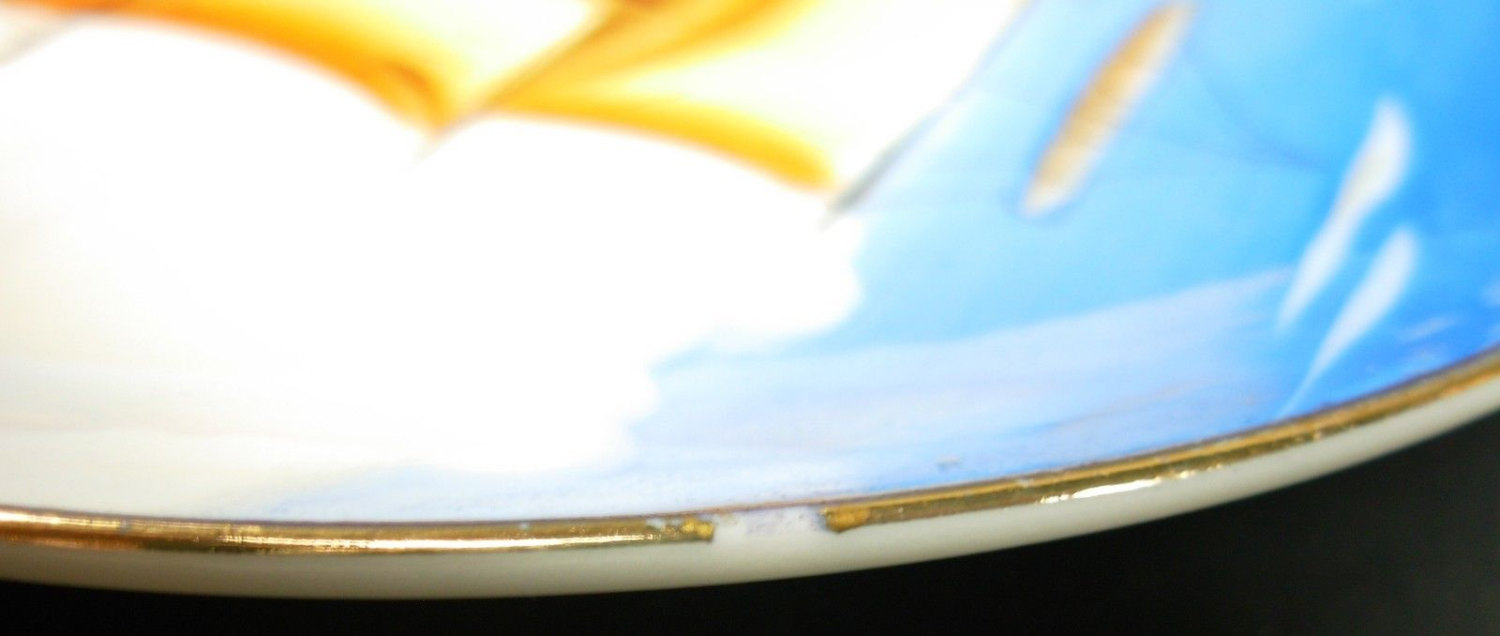 Vintage Schooner Boat Plates, Tall Ships Nautical Decor, Hand Painted ...