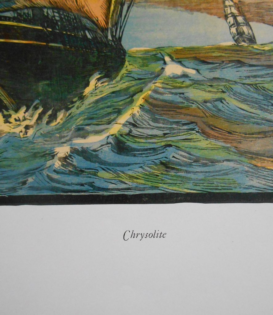 Clipper Ship nautical art print, 1936 Vintage Wood Engraving ...