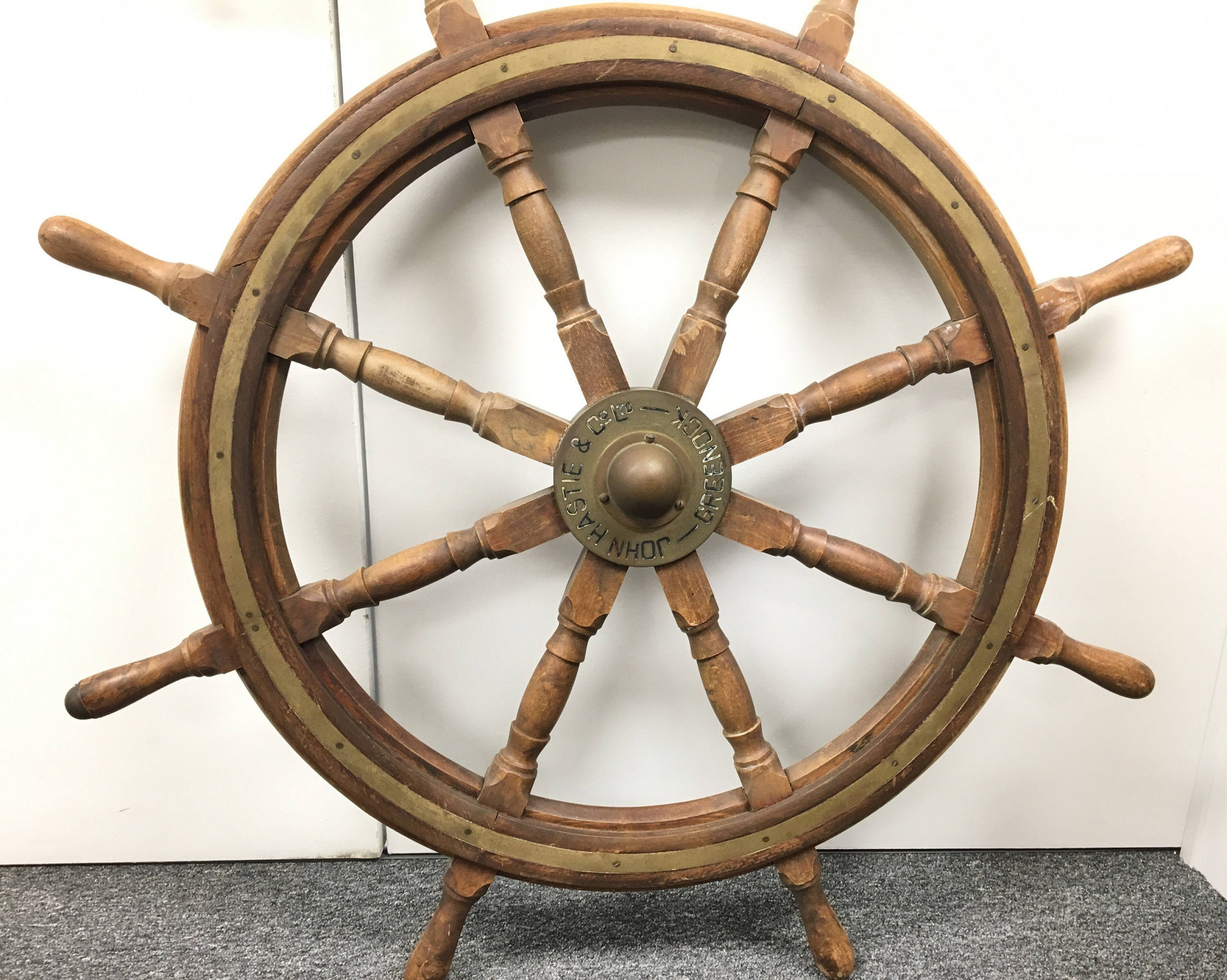 1860 Great Lakes Schooner Ship wheel Greenock Scotland 42d32d2.5th ...