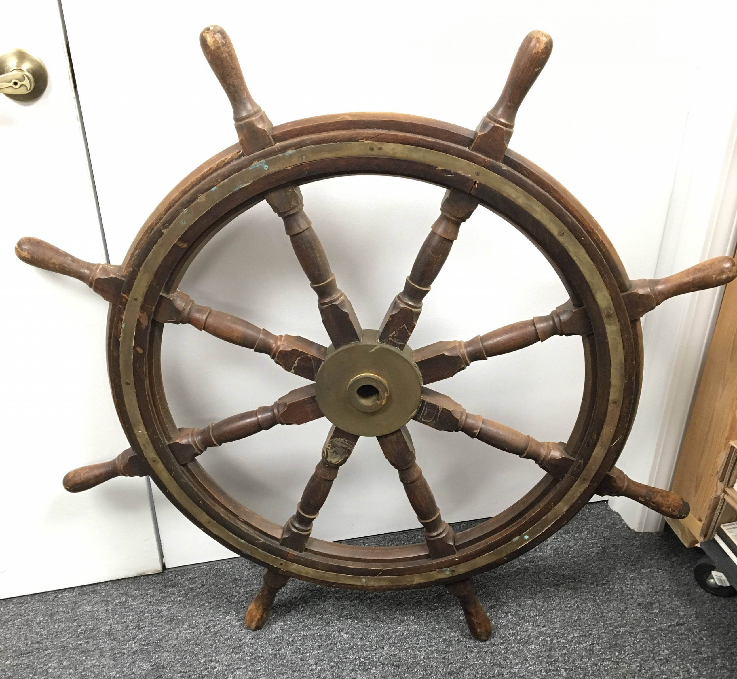 1860 Great Lakes Schooner Ship wheel Greenock Scotland 42d32d2.5th ...