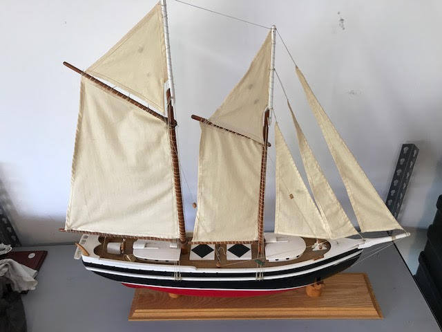 L@@K! Vintage Wooden Schooner Model Sail Boat | Schooner Chandlery