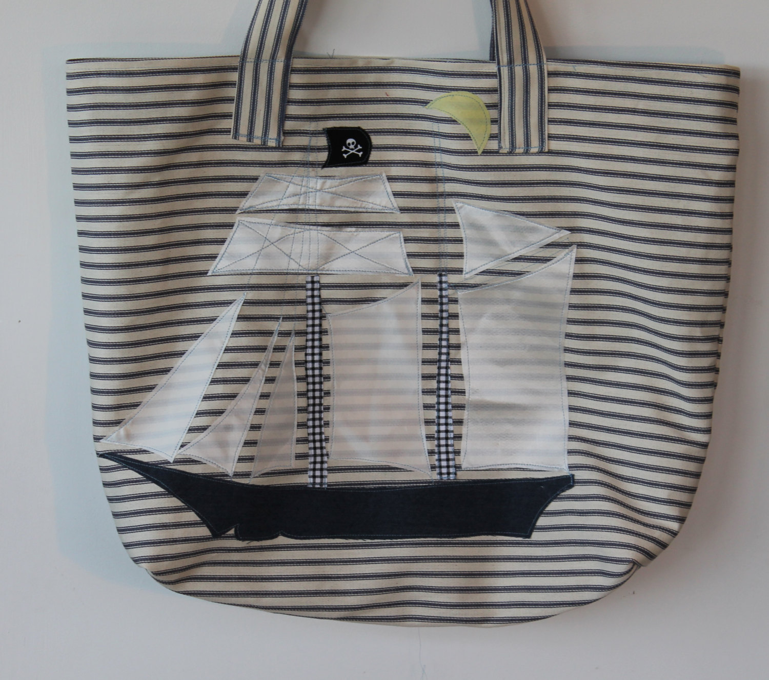 Schooner under the moon' nautical bag, father's day gift, present idea ...