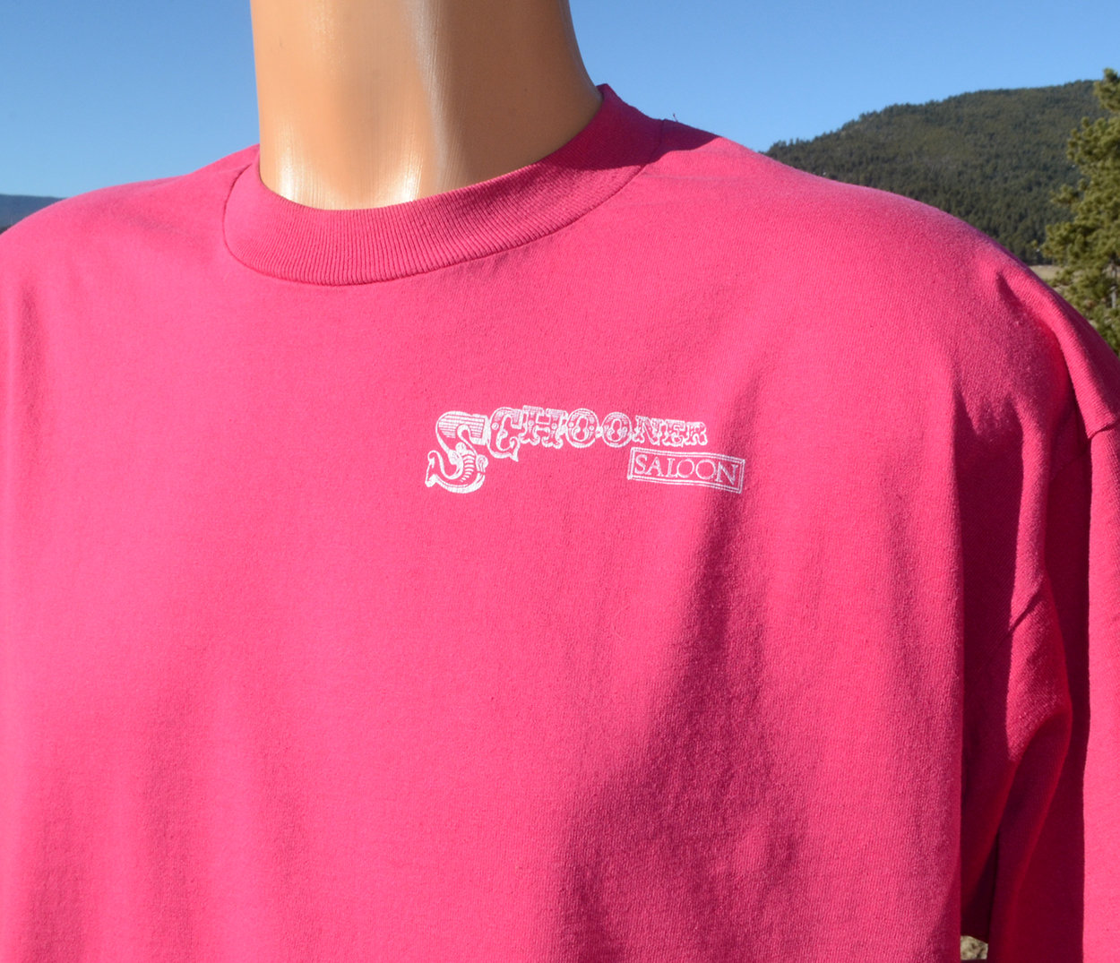 vintage 80s t-shirt SCHOONER SALOON bar beer restaurant california ...