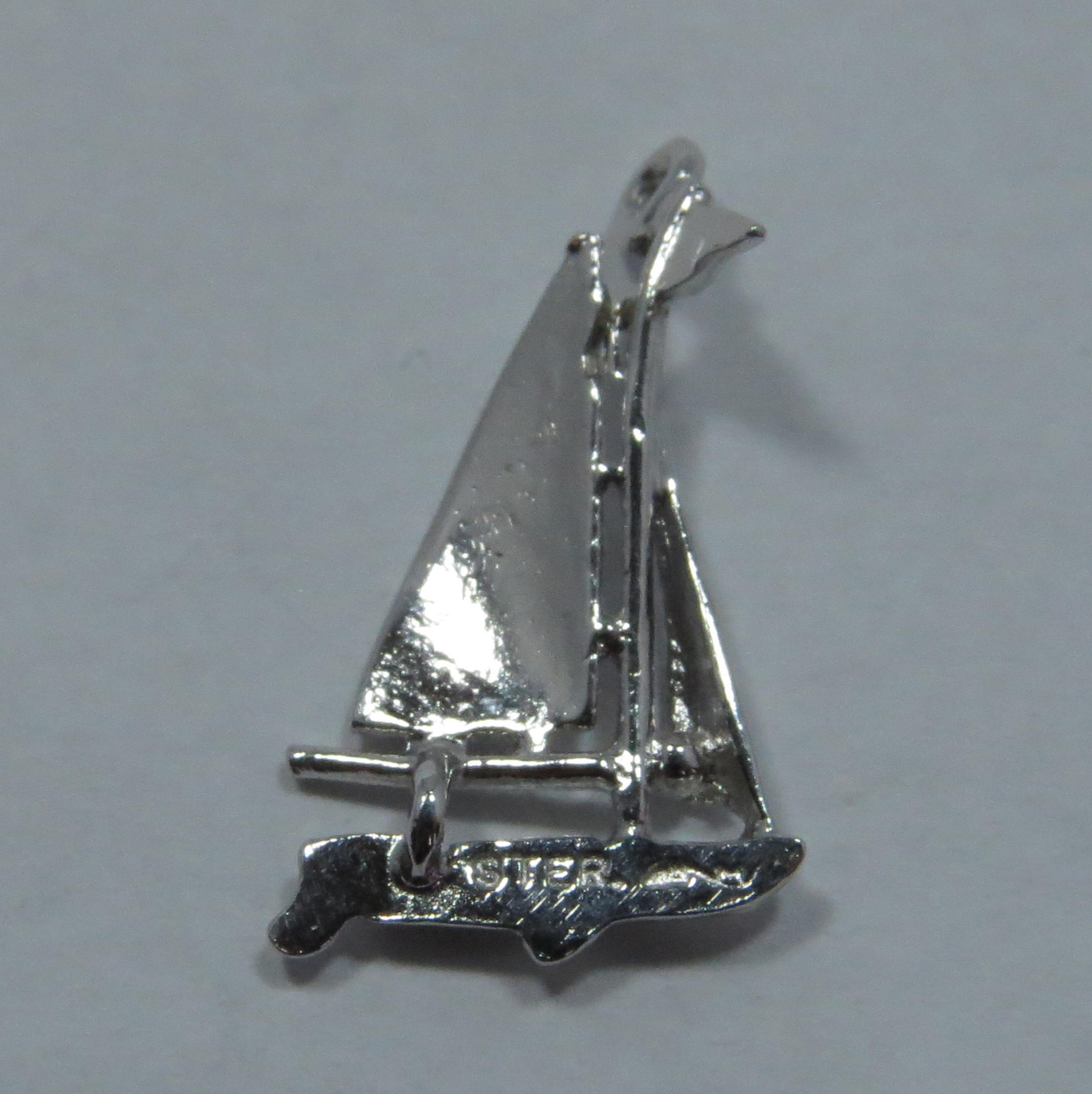 Sailboat Sea Ocean Sail Wind Water Boat Sterling Silver Charm for ...