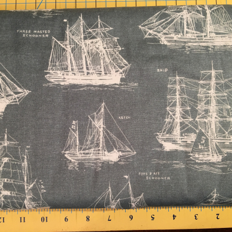 Sailboat fabric by the yard - nautical fabric - sailing fabric - ocean ...
