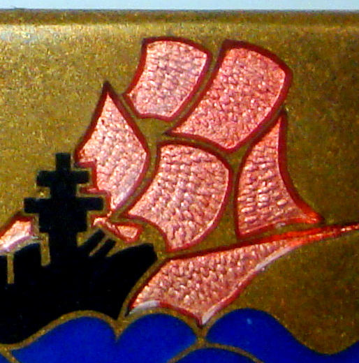 Nautical Battleship Pin, Side BY Side w Ancient War Sailing Ship Brooch ...