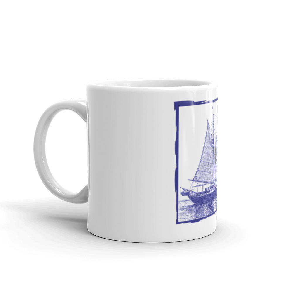 Schooner in Blue Mug | Schooner Chandlery