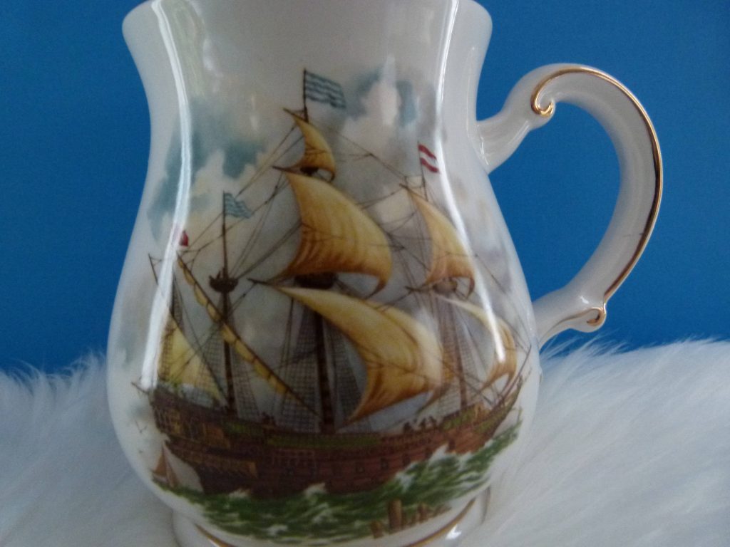 Gorgeous beer mug dipicting a schooner,made by Sadler in England,mug ...