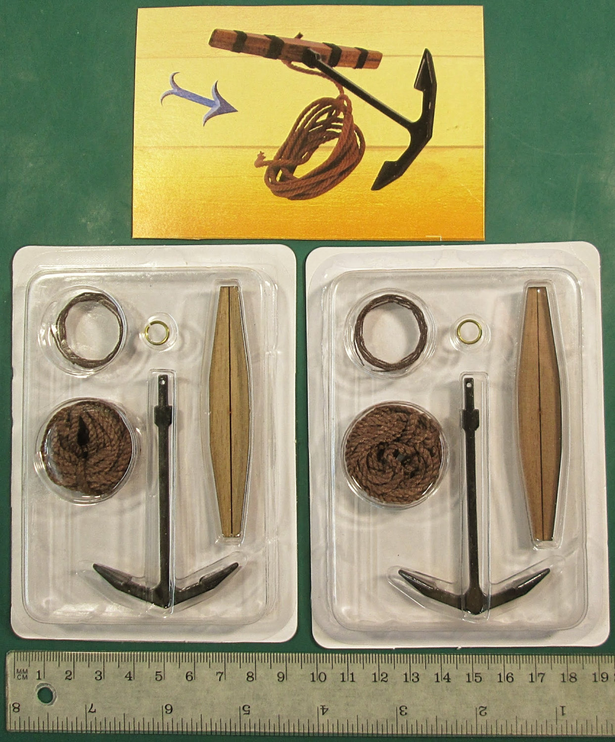 ANCHOR 75 mm ship model set of 2 pieces Accessories | Schooner Chandlery