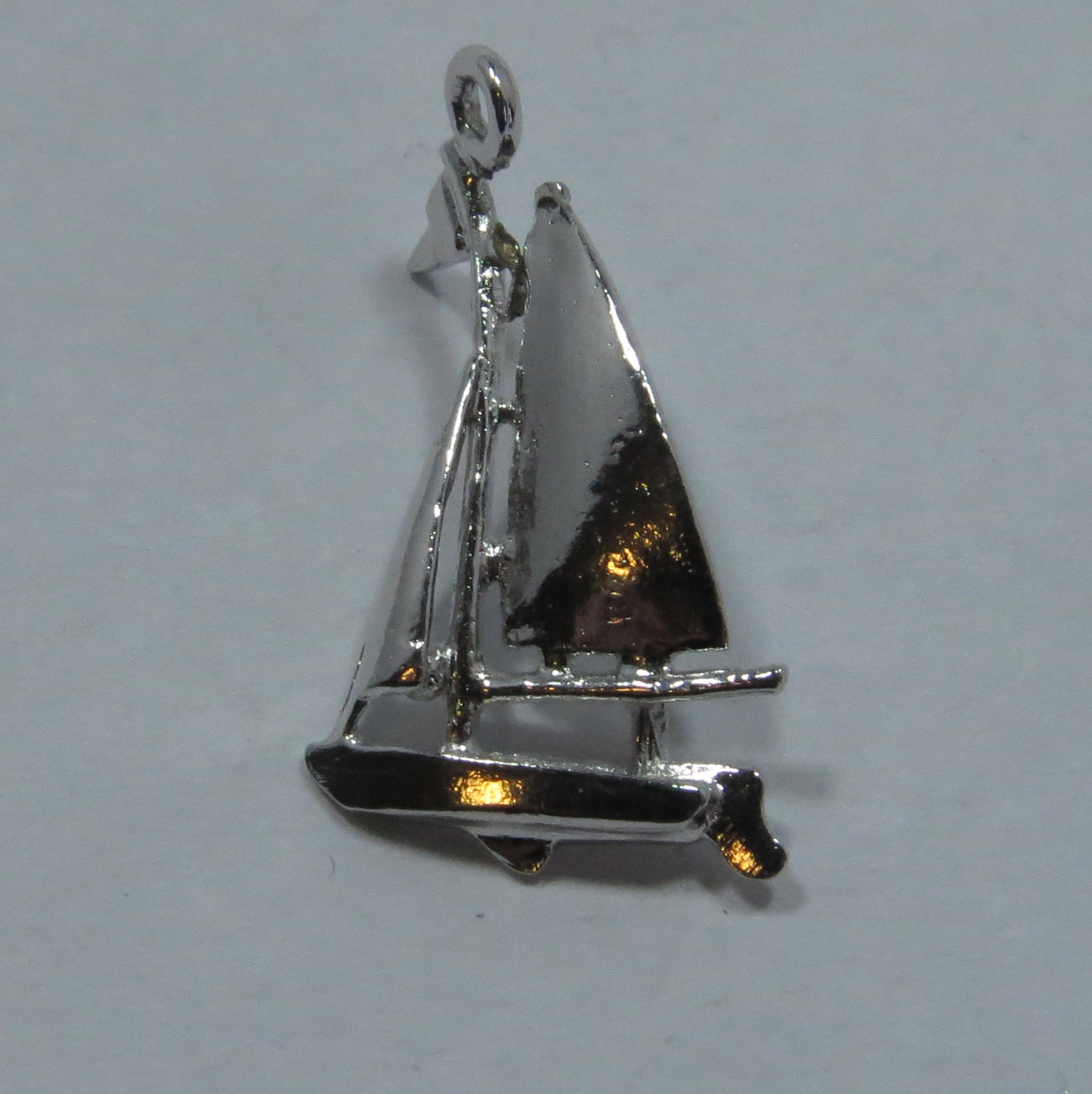 Sailboat Sea Ocean Sail Wind Water Boat Sterling Silver Charm for ...