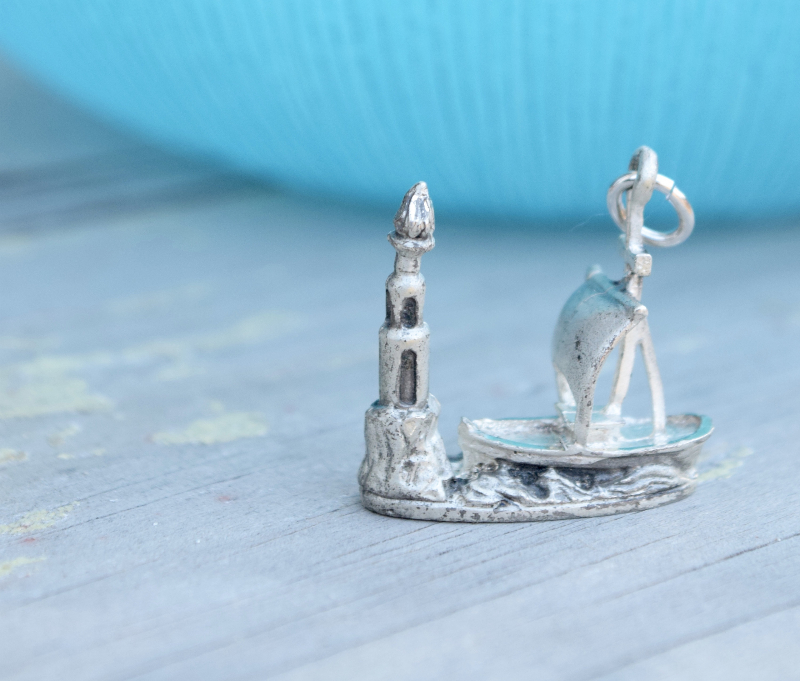 Lighthouse Charm, Sterling Silver, Sailboat Charm, Ocean Charm, Sea ...