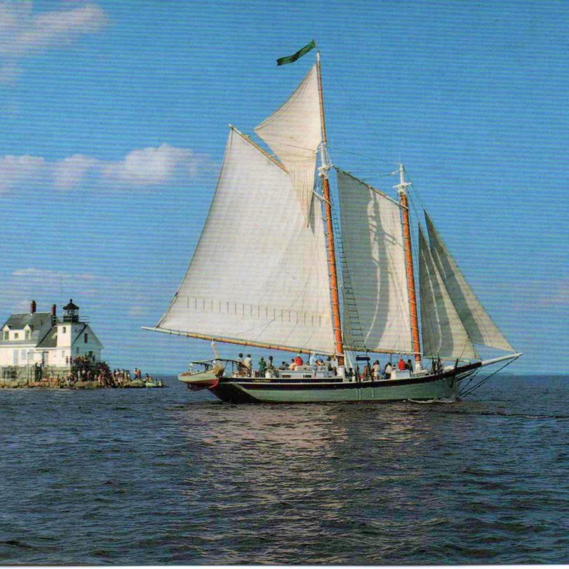 Maine Schooners Postcards, "Lewis R. French" Windjammer, Down East ...